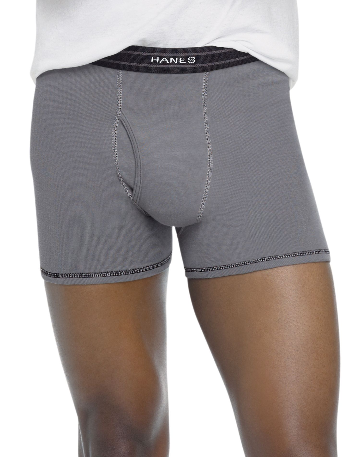 Hanes Men`s Tagless X Temp Short Leg Boxer Briefs With Comfort Flex® Waistband