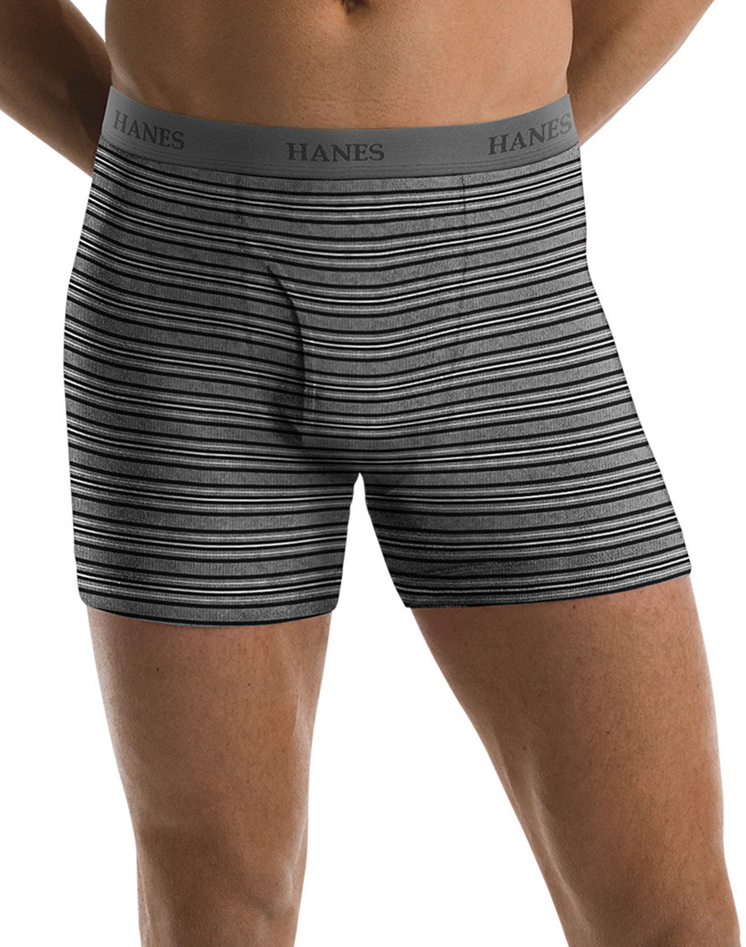 Hanes Men S TAGLESS Ultimate Fashion Stripe Boxer Briefs