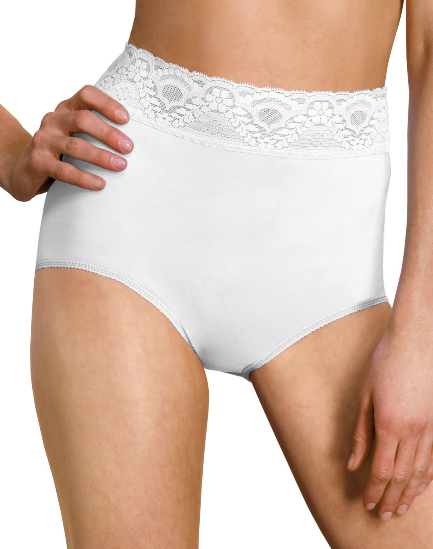 Free Shipping On Bali Panties 2744 Bali Lacy Skamp Brief Panty
